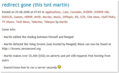 FILEnetworks Blog: ReleaseLog (RLSLOG) hacked?